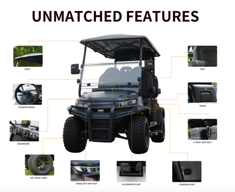 *NEW* 4-SEATER ELECTRIC GOLF CART – Supermach