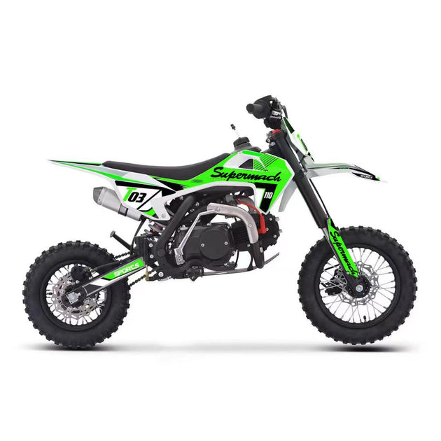 Dirt Bike 110cc SEMI-AUTO Fully Assembled/Tested – Supermach